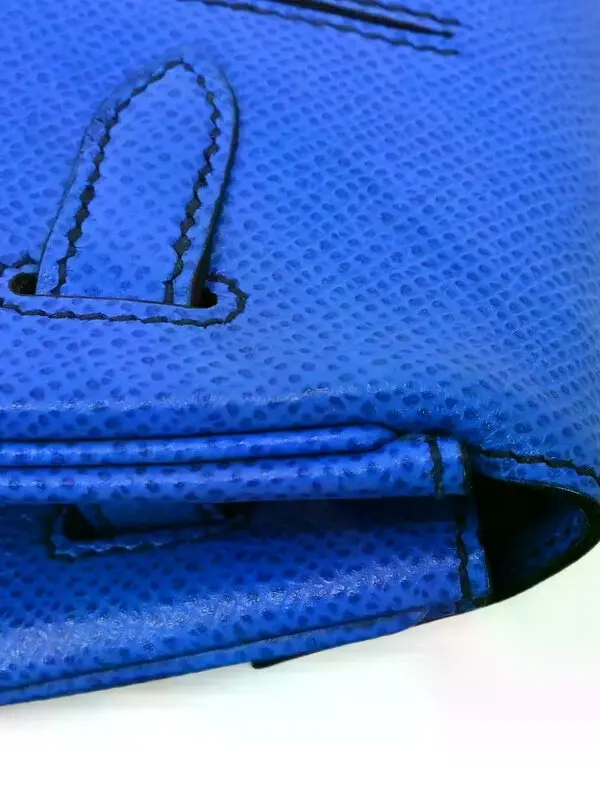 Hermès Kelly Courchevel Leather Clutch Bag - Blue