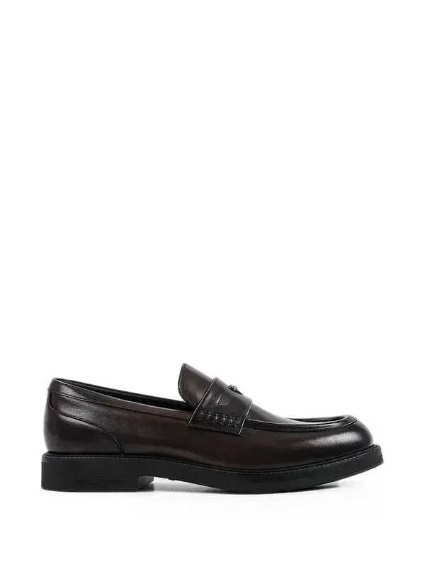 Karl Lagerfeld Logo-plaque Leather Loafers