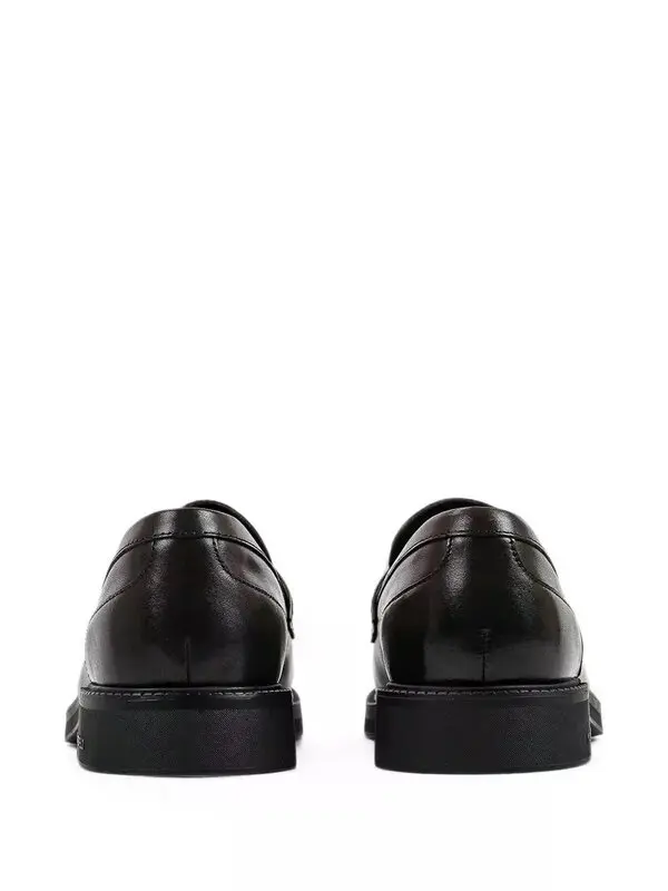 Karl Lagerfeld Logo-plaque Leather Loafers