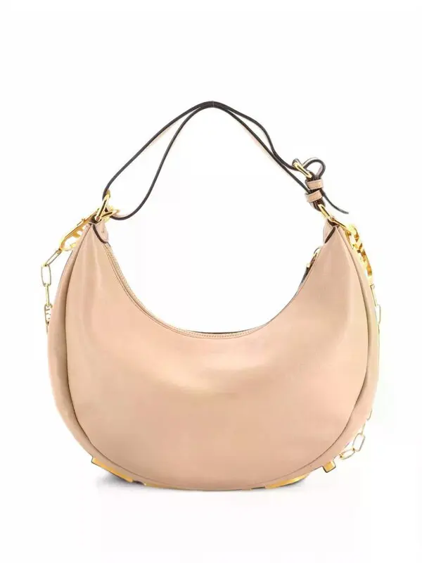 Fendi Fendigraphy Bag Leather Small Hobo Bag