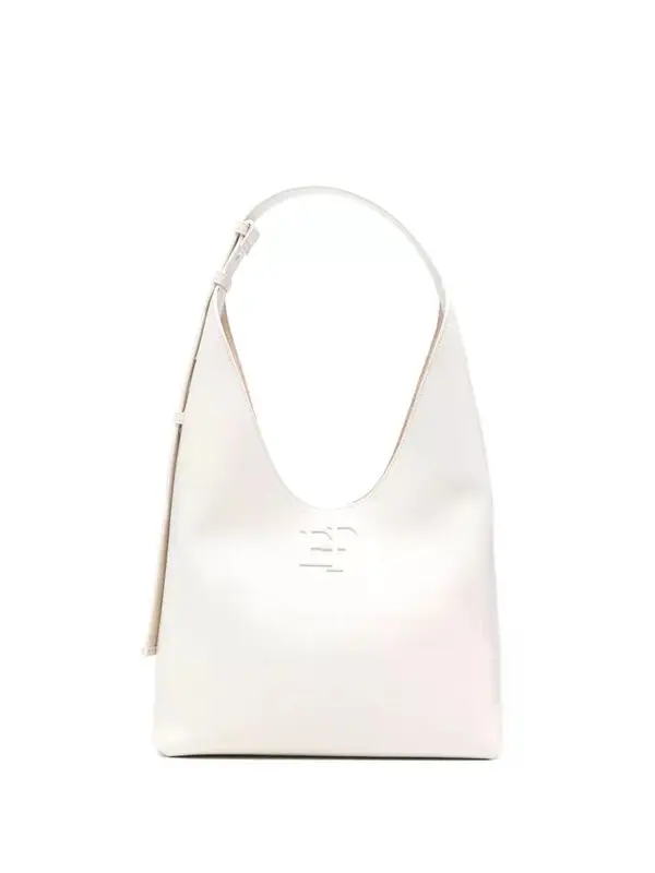 Elisabetta Franchi Logo-embossed Shoulder Bag - White
