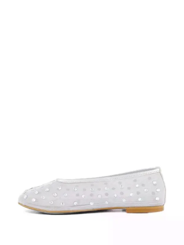 TORAL SHOES Crystal-embellished Mesh Ballet Flats