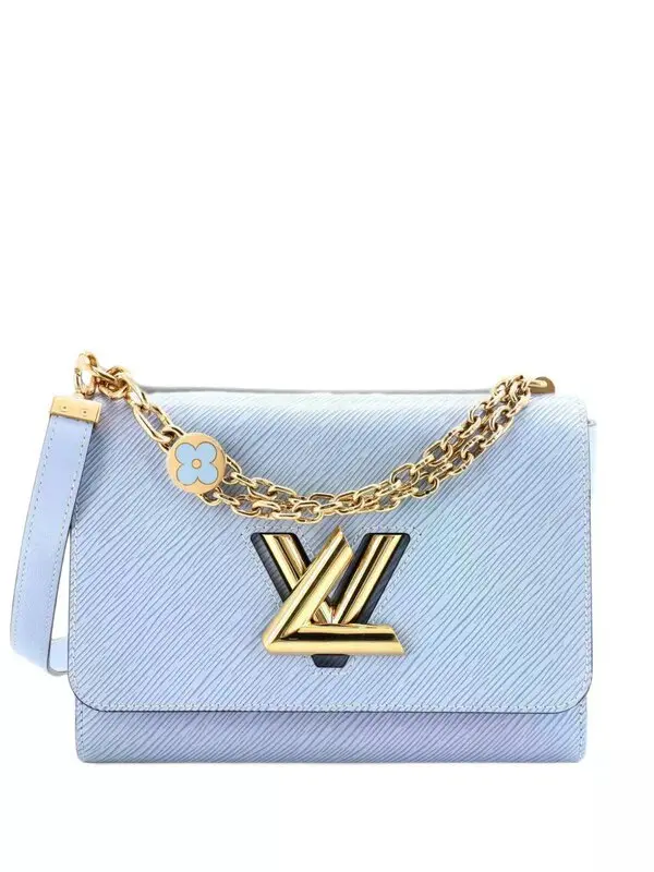 LOUIS VUITTON Flower Charm Twist Bag Epi Leather Mm Satchel