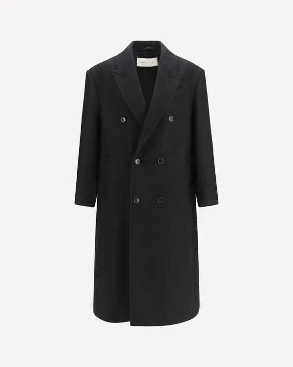 AMI Paris Long Double Breasted Wool Coat