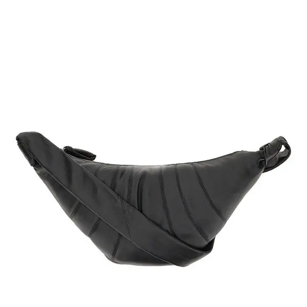 LEMAIRE Nappa Leather Medium 'croissant' Bag - Black