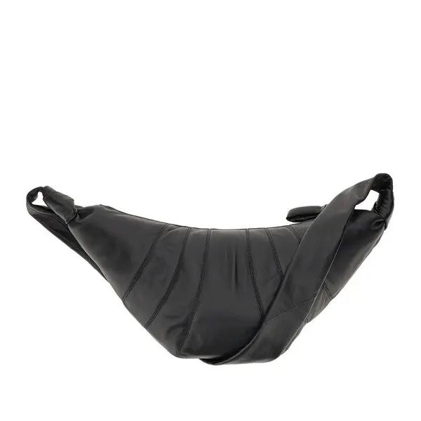 LEMAIRE Nappa Leather Medium 'croissant' Bag - Black