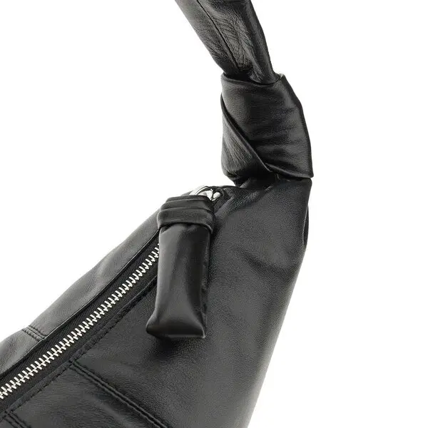 LEMAIRE Nappa Leather Medium 'croissant' Bag - Black