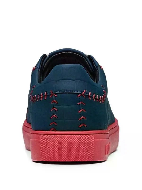 HIDE&JACK Essence Baseball Croc-effect Whipstitch-detail Sneakers