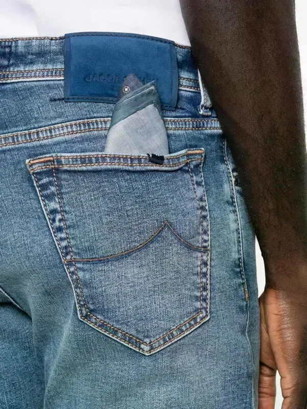 JACOB COHЁN Faded Straight-leg Jeans