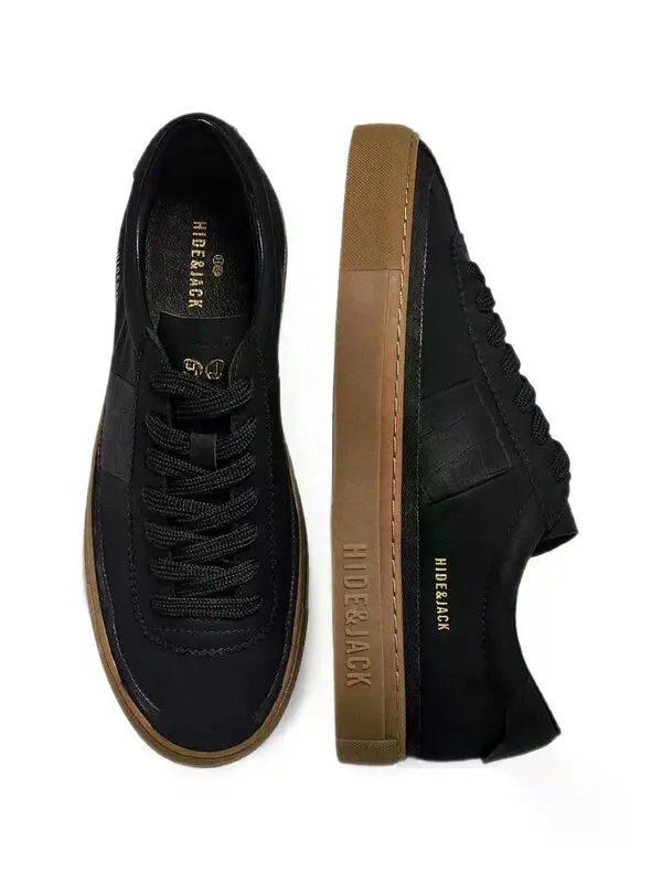 HIDE&JACK Crocodile-effect Leather Sneakers