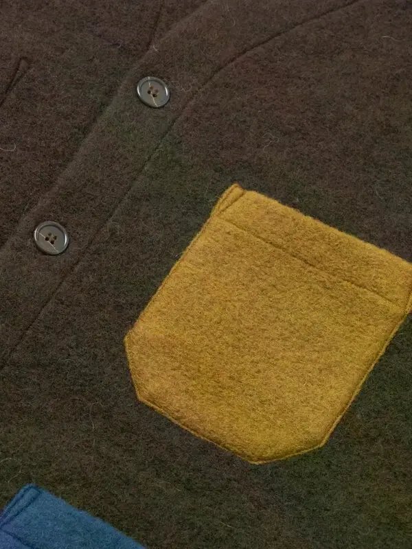 Universal Works Colour-block Button-up Cardigan