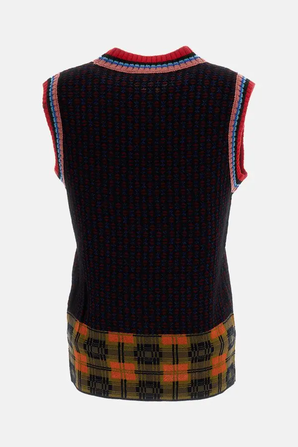 Dries Van Noten Top In Maglia Jacquard - Multicolor