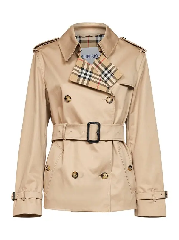 Burberry Honey Beige Gabardine Lakefield Trench Coat - Multicolor