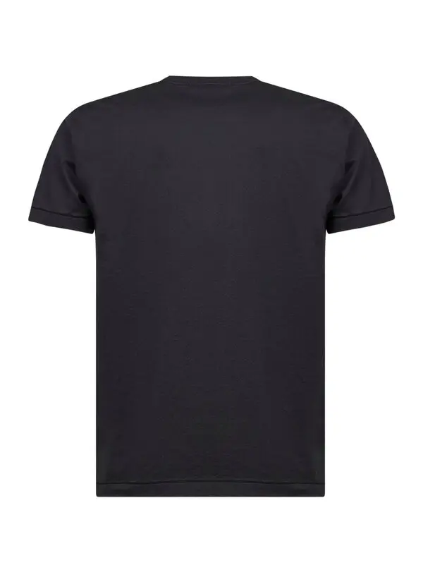 Stone Island Black Slim-fit Logo Patch T-shirt