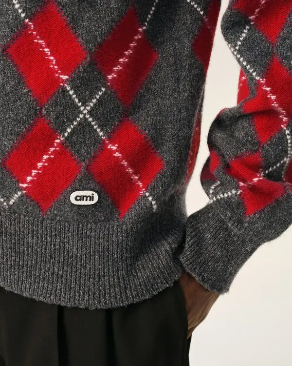 AMI Paris Long-sleeve Knit Top