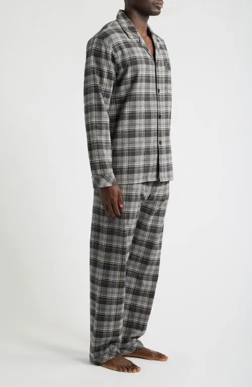 Majestic International Rustic Flannel Pajamas - Black