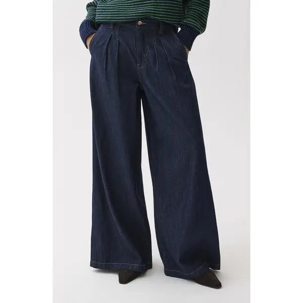 PISTOLA Delphine High Waist Wide Leg Jeans - Force