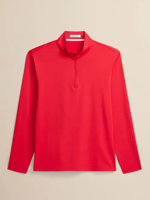 ASHWORTH GOLF D Street 1/4 Zip - Core Red