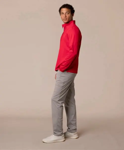 ASHWORTH GOLF D Street 1/4 Zip - Core Red