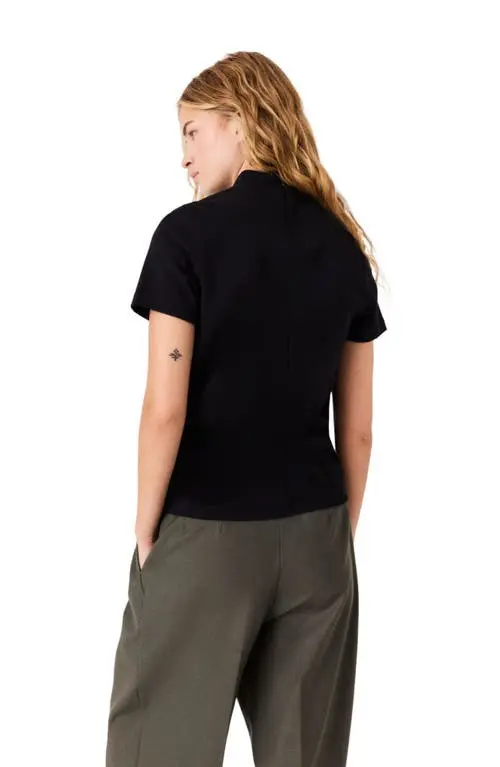 Maje T-shirt With Back Zip