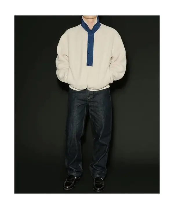 ENTIRE STUDIOS Fleece-texture Quarter-zip Sweater