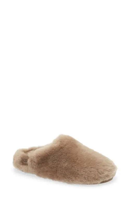 UGG Elea Fluffed Genuine Shearling Slip-on - Light Bronze