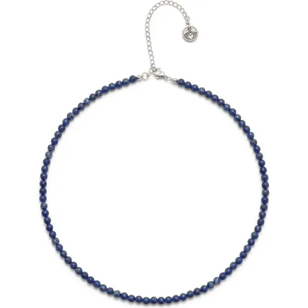 SEVEN SAINTS Lapis Lazuli Intuition Choker - Silver