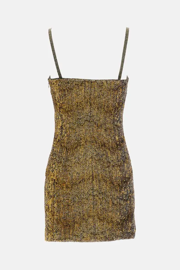 Missoni Abito Corto Smanicato Caperdoni Paillettes - Oro