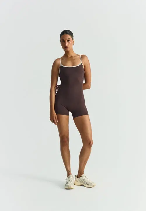 SISTERLY TRIBE Softsculpt Romper - Espresso
