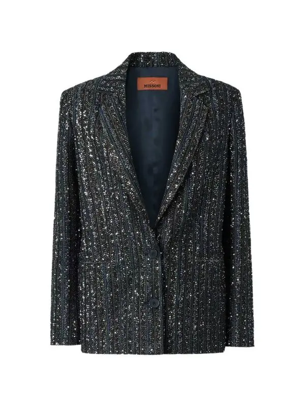 Missoni Striped Sequin Bomber Jacket