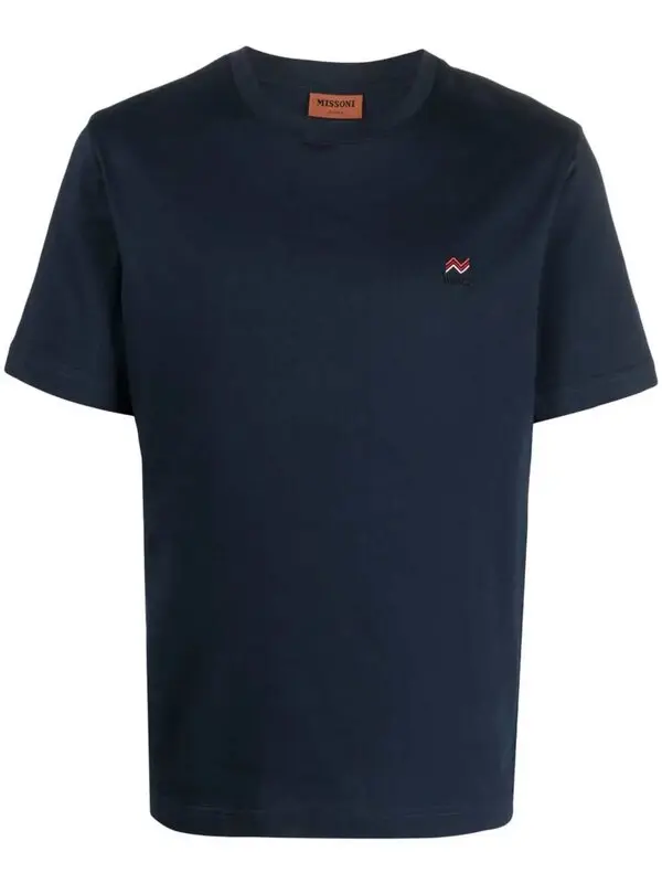 Missoni Embroidered Logo Cotton Crew-neck T-shirt