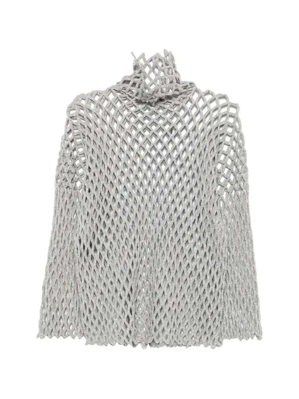 Sportmax Open-knit Turtleneck Sweater