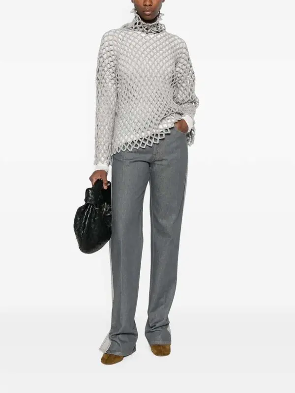 Sportmax Open-knit Turtleneck Sweater