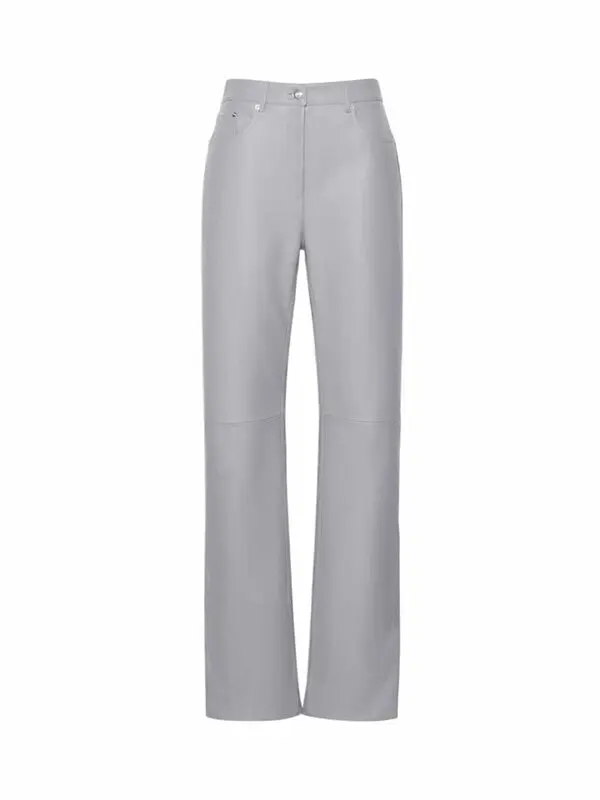 Sportmax 5-pocket Leather And Suede Trousers Medium