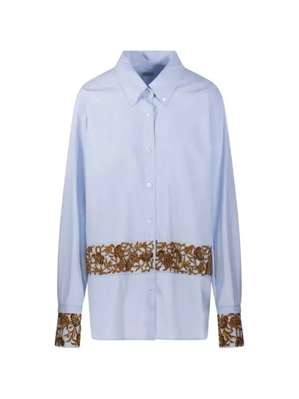 Dries Van Noten Cheers Bis Emb 4314 W. W. Shirt Light - Blue