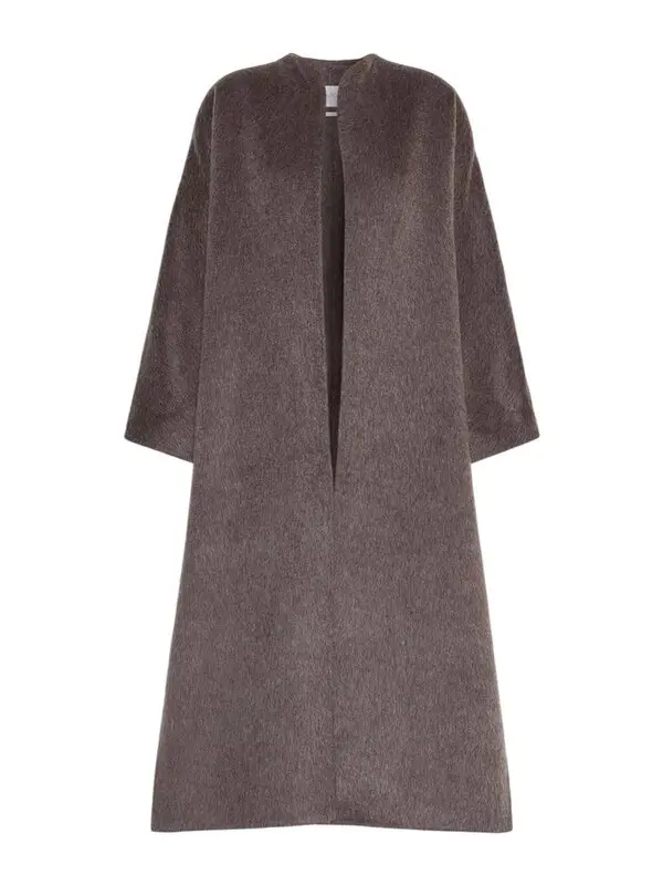 Max Mara Oversized Camel Hair And Mohair Coat - Grey