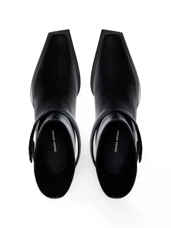 VANDA NOVAK Zoey Square-toe Ankle Boots