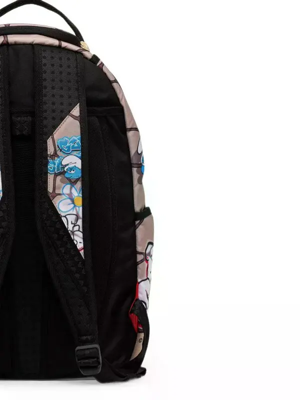 SPRAYGROUND Smurfs Art Party Graffiti-print Backpack - Neutrals