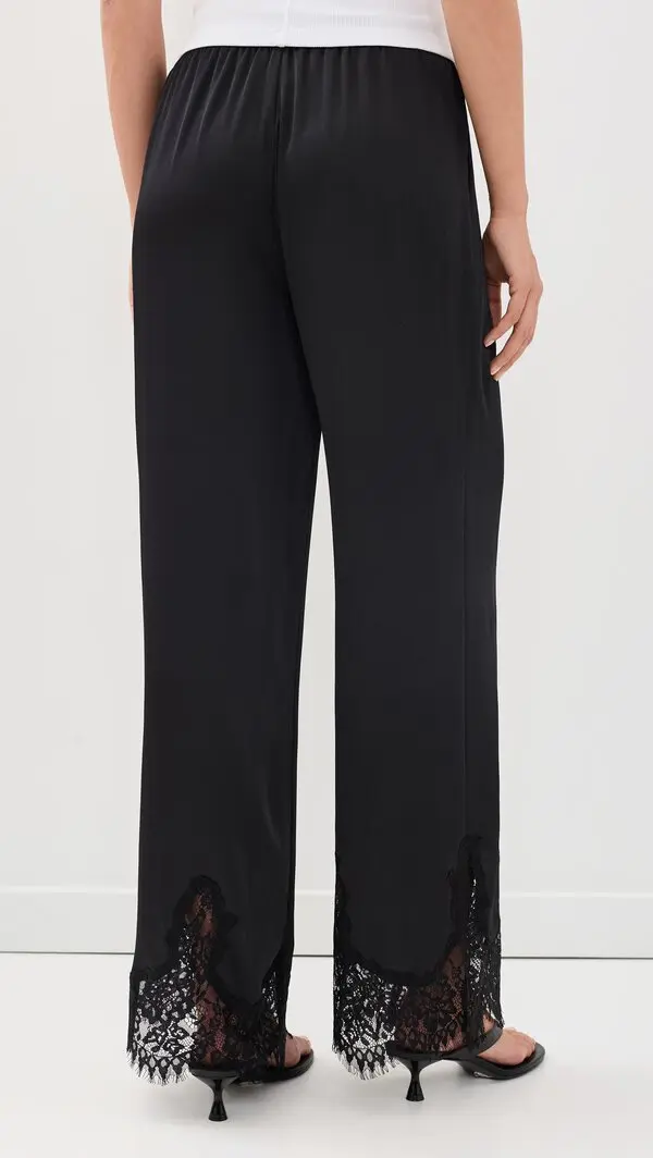 L'Agence Mirel Lace Trim Drawstring Pants