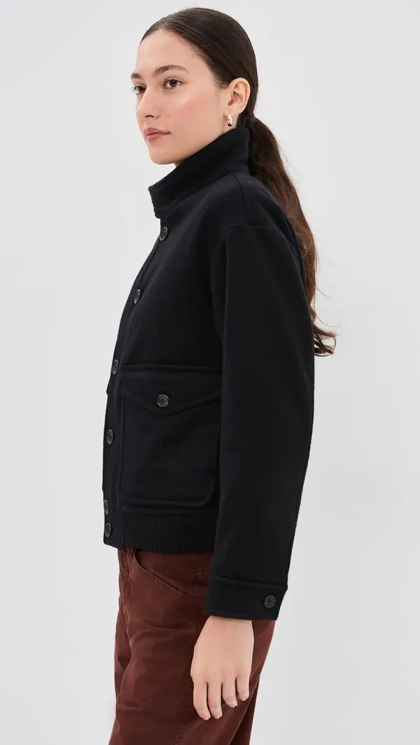 NILI LOTAN Belleville Wool Bomber Jacket