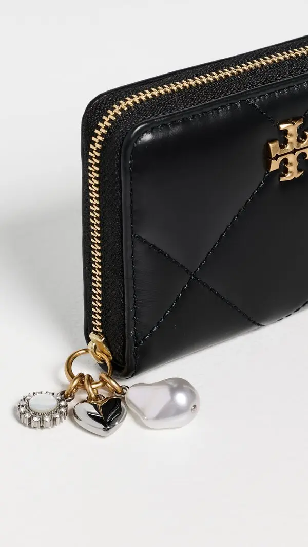 Tory Burch Kira Diamond Quilt Charm Wallet