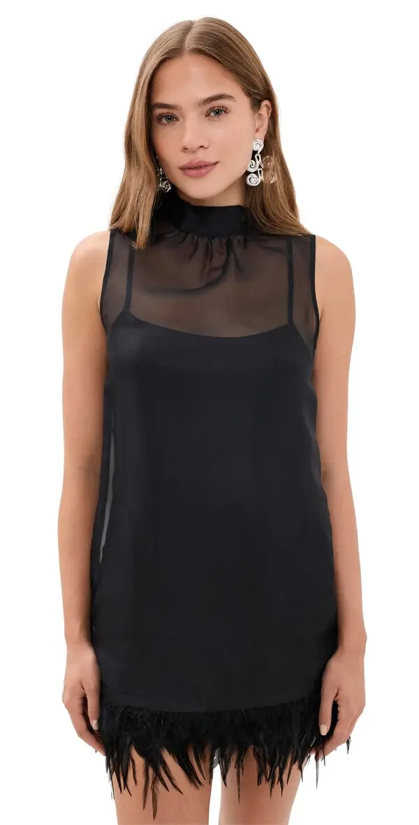 Staud Albee Silk Mini Dress