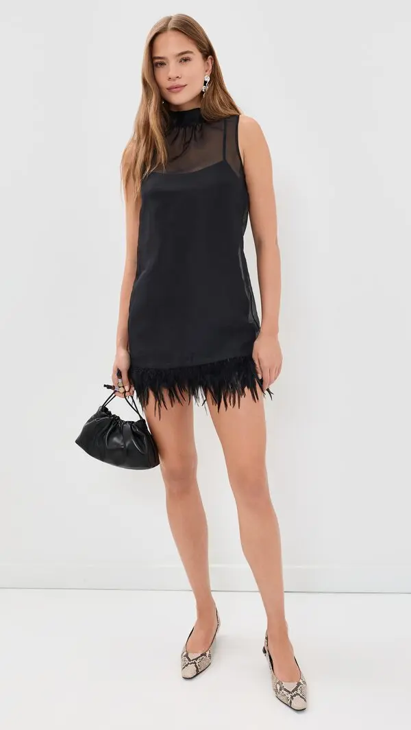 Staud Albee Silk Mini Dress