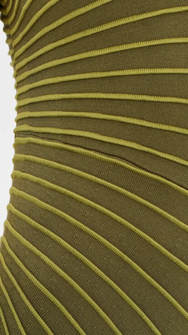 AMUR Freya Pleated Knit Dress
