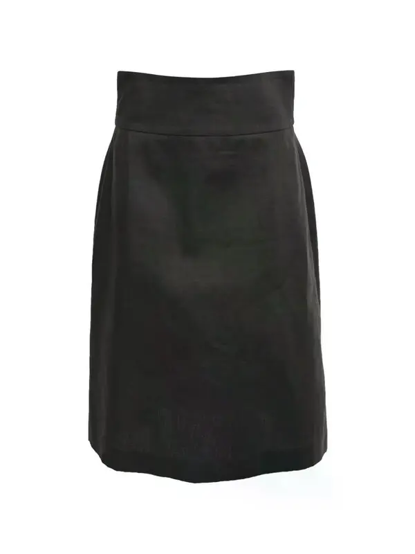 Saint Laurent 2010 Structured Waistband Skirt - Black
