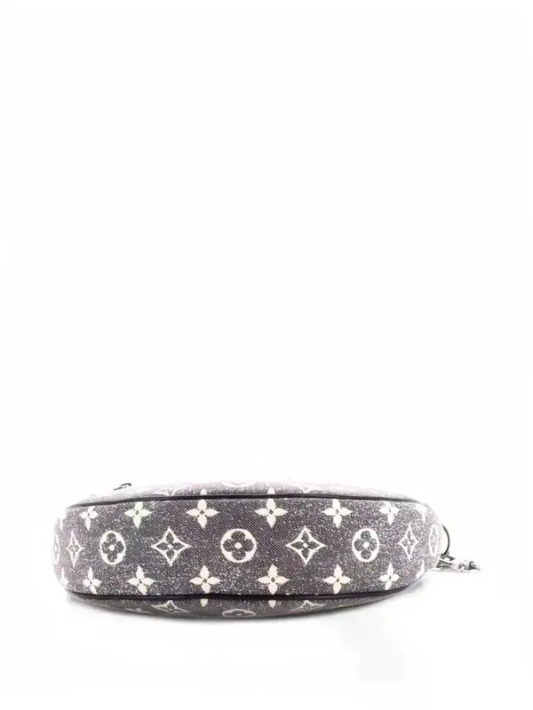 LOUIS VUITTON Loop Handbag Monogram Jacquard Denim Hobo Bag - Grey