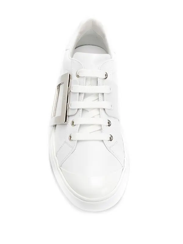 ROGER VIVIER Viv Skate Leather Sneakers