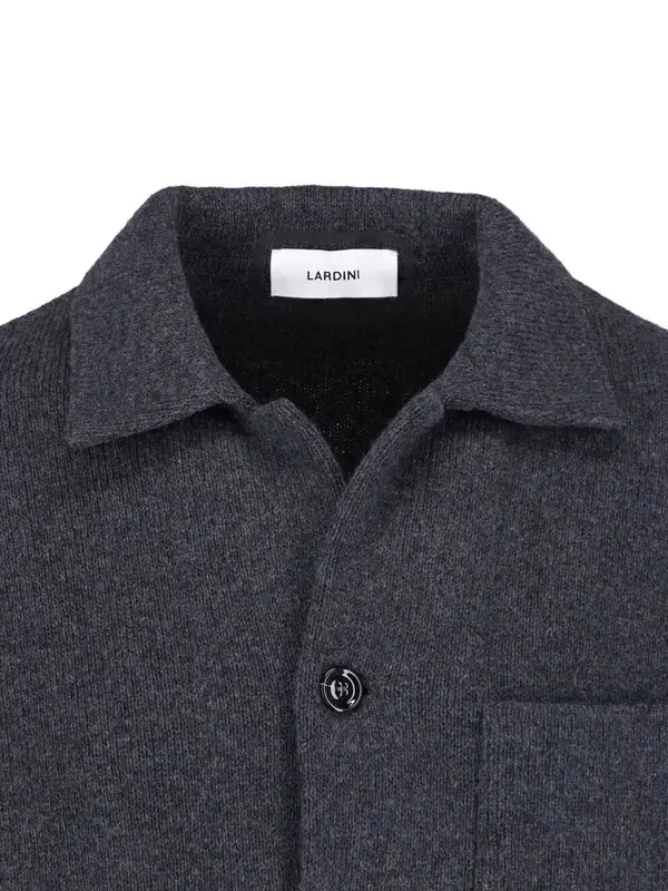 LARDINI Cashmere Button Jacket - Gray