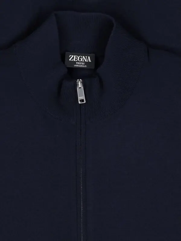 Zegna Wool Zip Cardigan