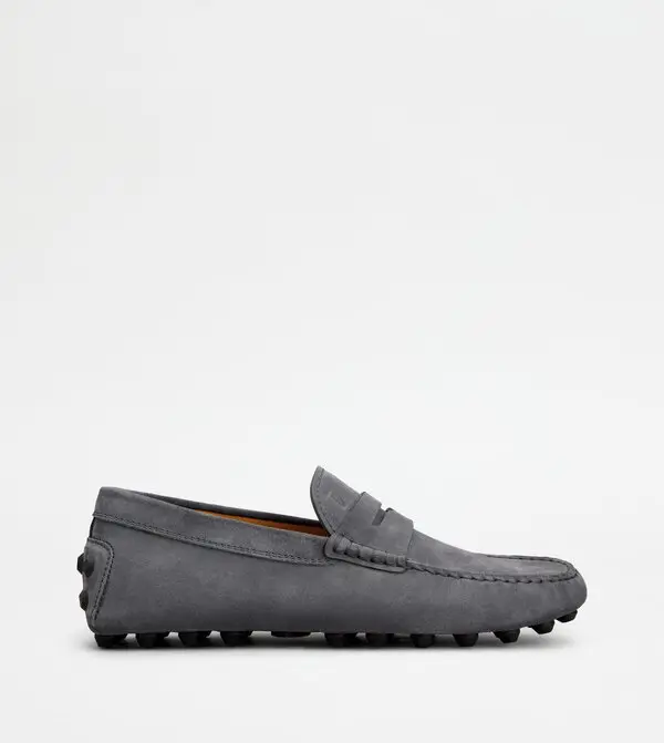 TOD'S Gommino Bubble Loafers In Suede - Grey